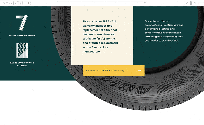 Armstrong Tires offers online shopping of tires and related services.