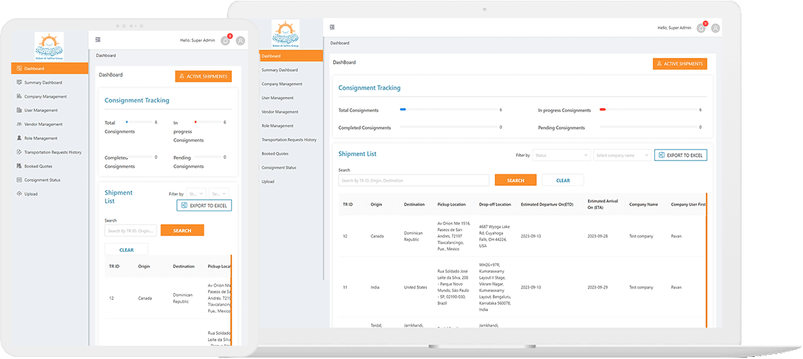 Quote Management and Shipment Tracking Platform Development