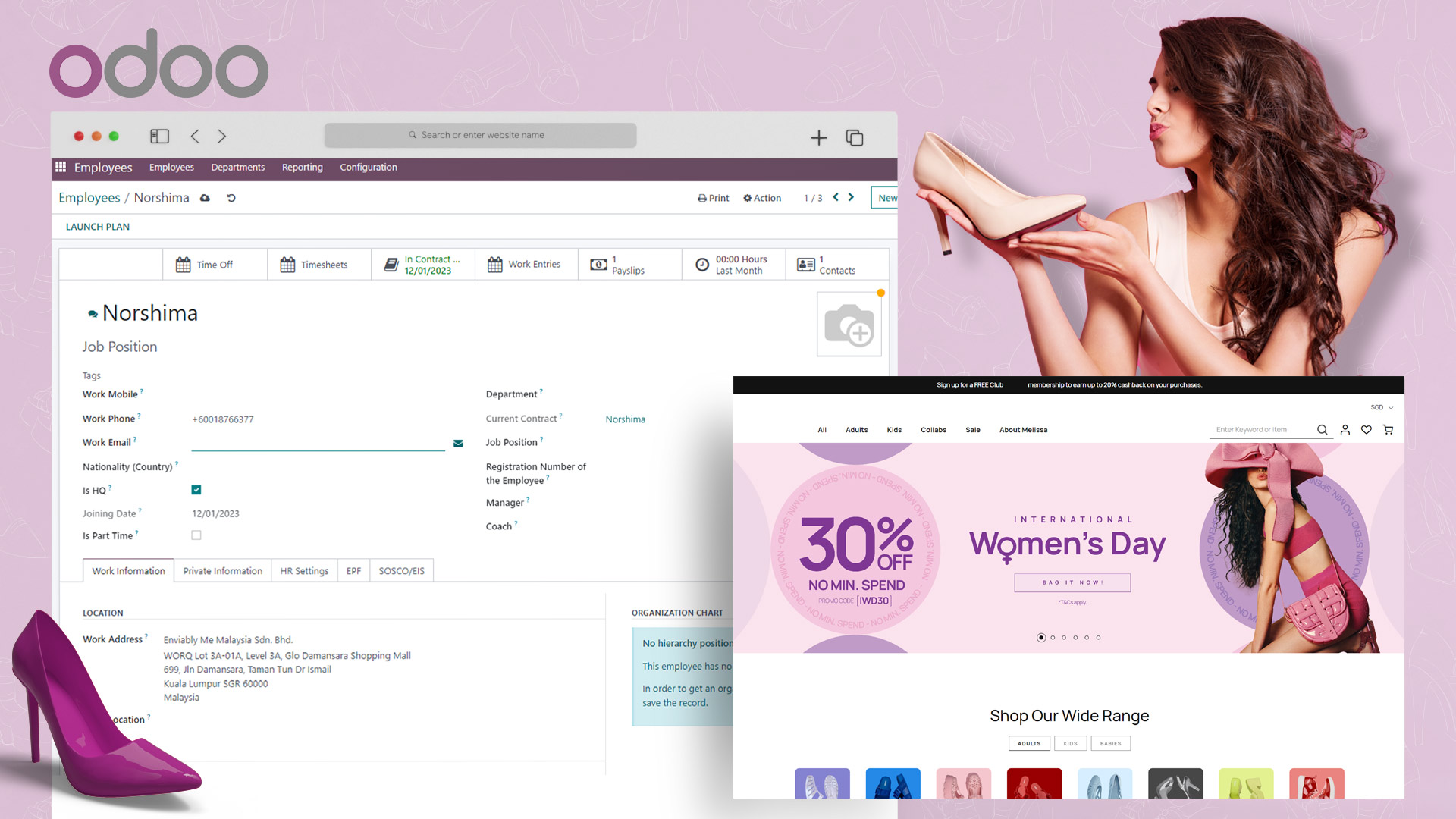 Integrated Odoo Modules for Footwear Fashion Brand